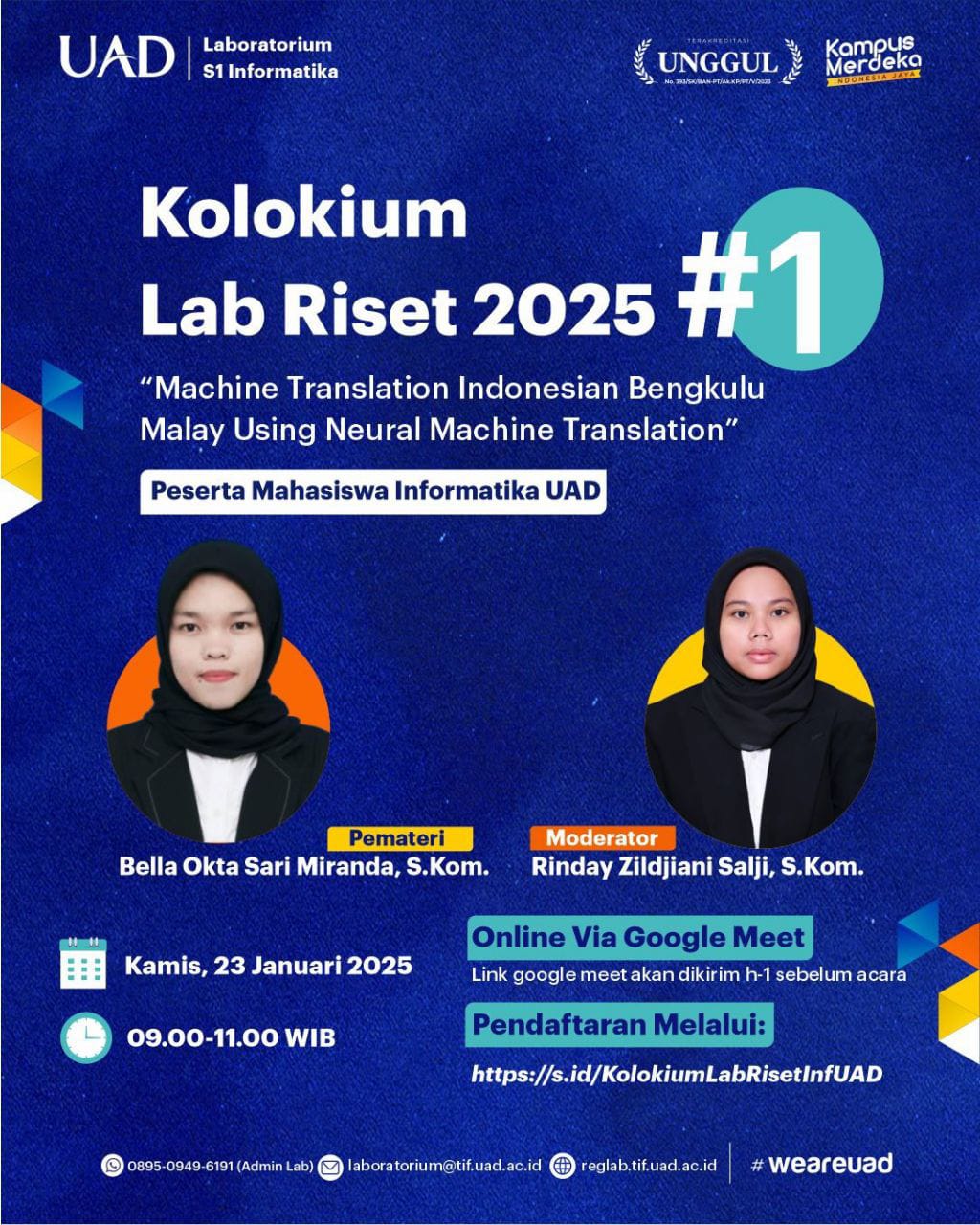 Kolokium Lab Riset 2025 #1: Menyajikan Wawasan dalam Penelitian Machine ...